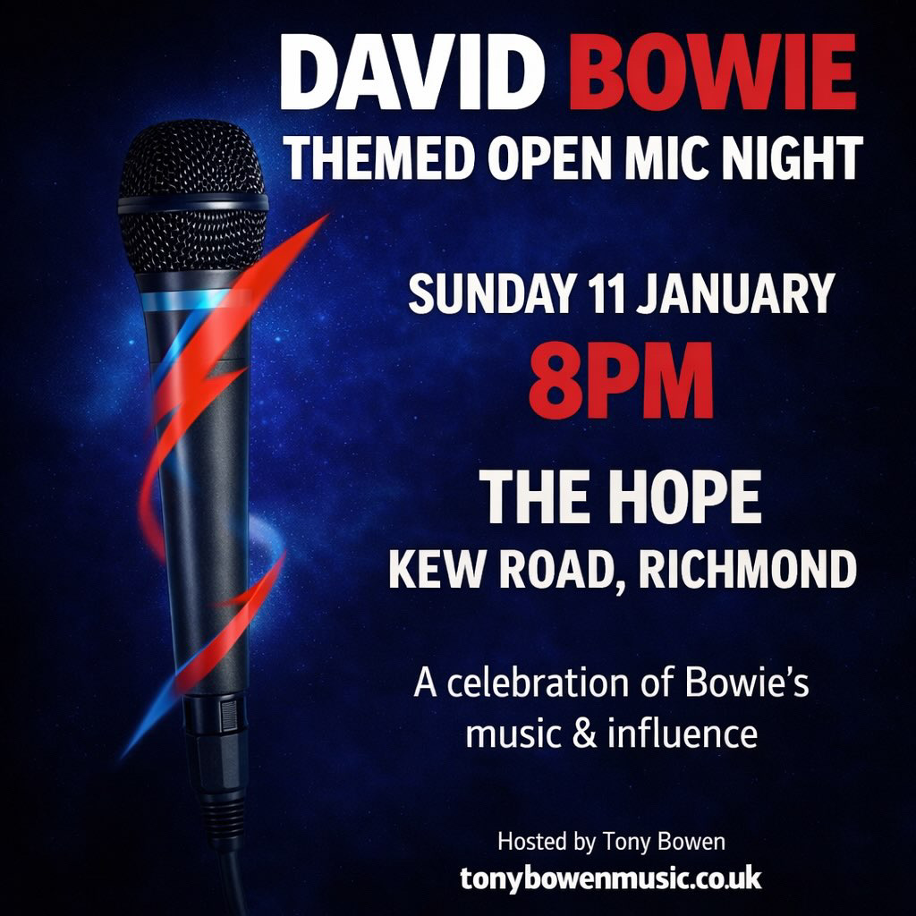 David Bowie Open Mic Sunday 11/01 8pm – Richmond Hope